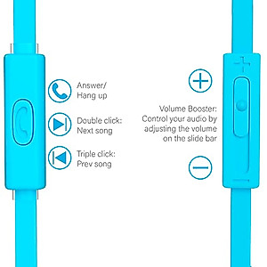 Wired Earbuds 5 Pack, Earbuds Earphones with Microphone, Earbuds Wired Stereo in-Ear Headphones Bass Earbuds, Compatible with iPhone, Android Smartphones, Tablet, MP3, Fits All 3.5mm Interface Devices