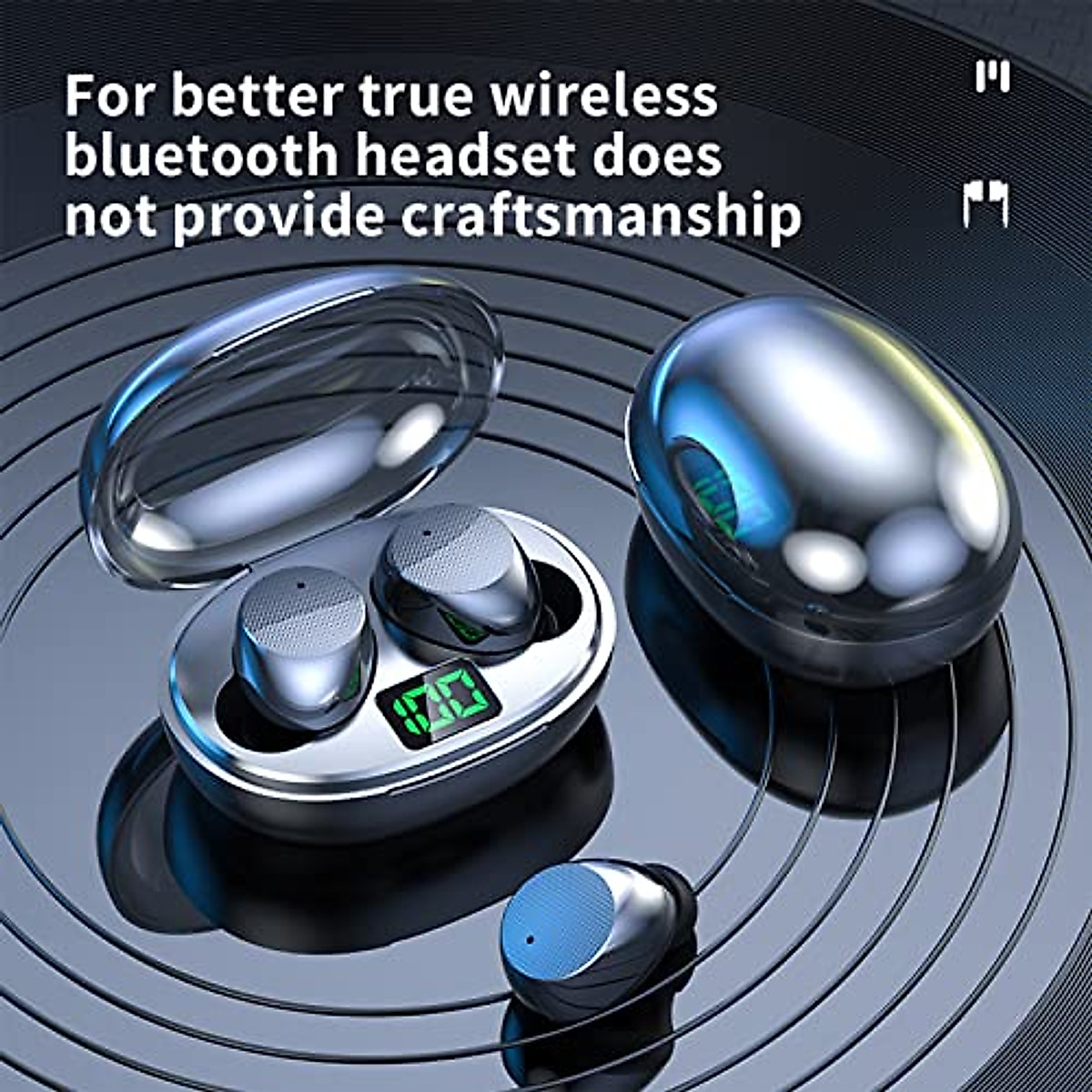 LARUZE Wireless Earbuds Bluetooth Earbuds 5.3 Earphones Deep Bass Touch-Control Waterproof Stereo Earphones in Ear Earphones with Charging Case