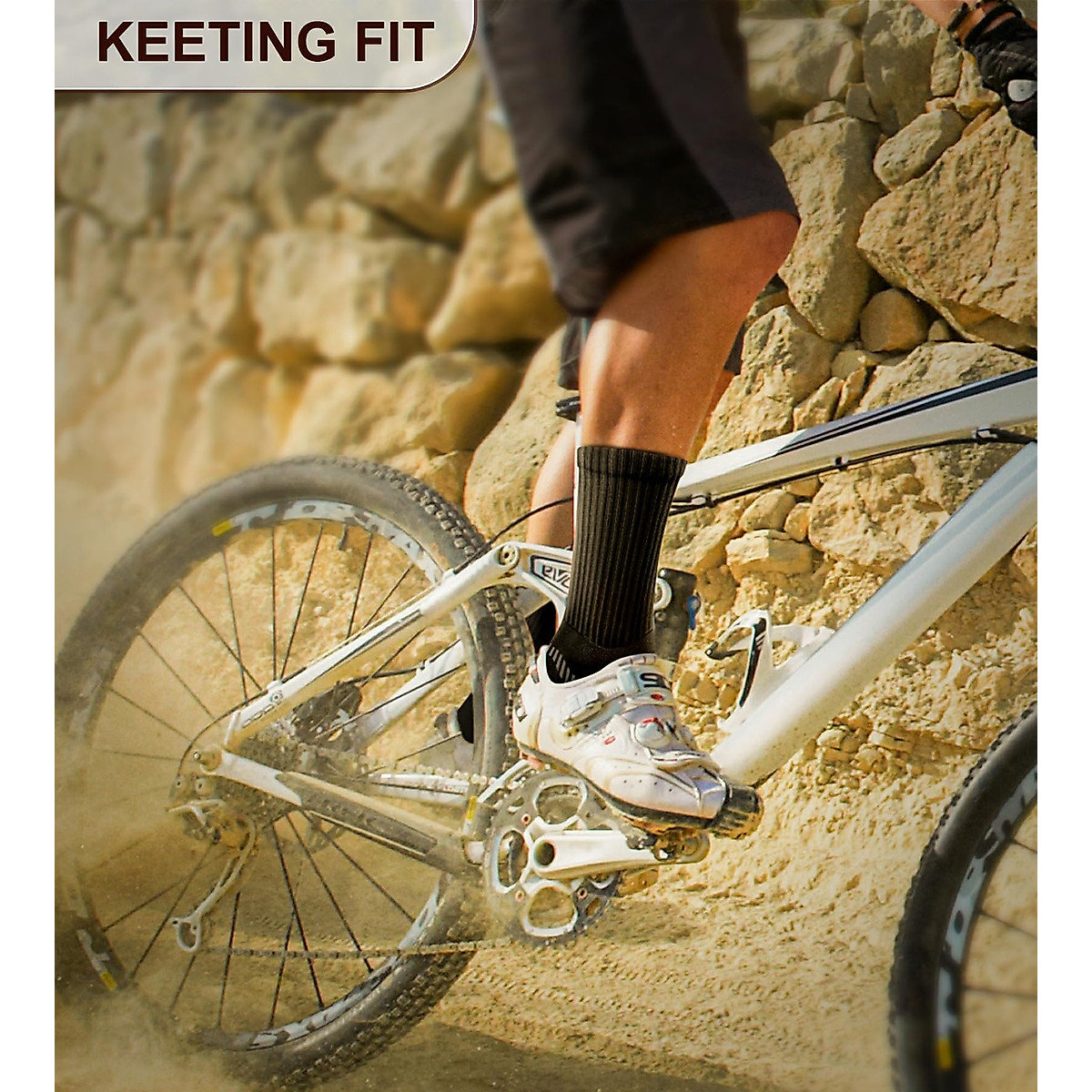 BULLIANT Compression Socks for Men 6Pairs, Athletic Crew Socks Cushioned For Men Sports Running-Arch Support(6Pairs,Shoes Size:Men 11-13)