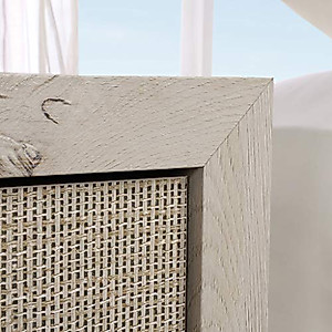 Sauder Pacific View Wood and Metal Nightstand in Chalked Chestnut Oak