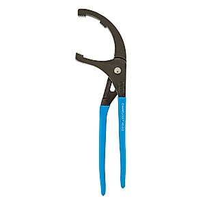CHANNELLOCK 212 12-inch Oil Filter/PVC Pliers | Made in USA | 2.5 to 3.75-inch Jaw Capacity | Forged High Carbon Steel | Ideal for Engine Oil Filters, Conduit, and Fittings , Blue