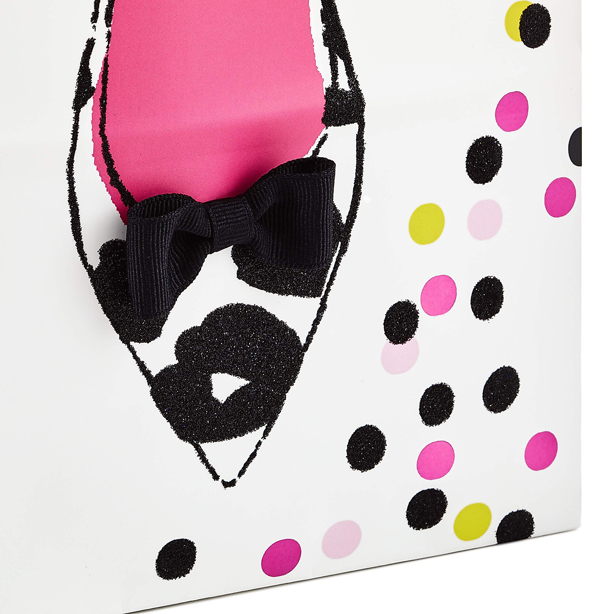 Hallmark Gift Bags Assortment with Tissue Paper - Pink and Black Cupcake, Shoes, Flamingo (Pack of 3: 2 Large 13" and 1 Medium 7" Gift Bags) for Birthdays, Mother's Day, Baby Showers, Bridal Showers