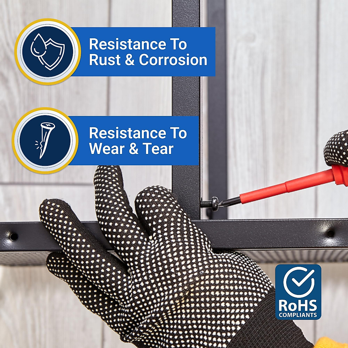 RackGold 10-32 Rack Screws 100 Pack-USA Made