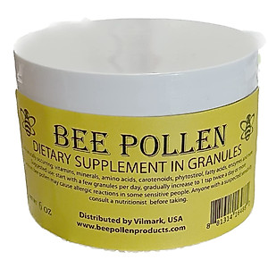 6 oz BEE Pollen 100% Pure Natural Non Processed Bee Pollen Granules 6 oz in jar