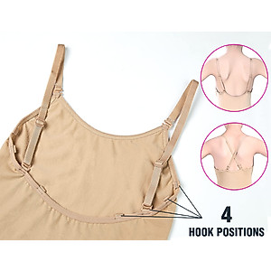 TENVDA Girls Nude Seamless Undergarment Camisole Tan Leotard Nudie Dance Bodysuits for 12-16 Years Old Kids Ballet Gymnastics