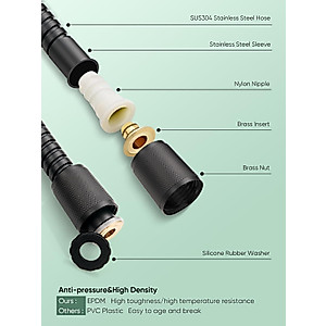 Heemli Filtered Shower Head with Handheld, High Pressure 7 Spray Mode Showerhead with Filters, Water Softener Filters for Hard Water - Remove Chlorine - Reduces Dry Itchy Skin, Matte Black