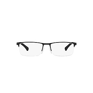 Armani EA1041 Eyeglass Frames 3094-53 - Black Rubber EA1041-3094-53