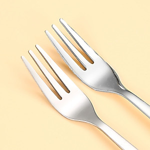 Chenshuo Ceramic Handle Stainless Steel forks, Stainless Steel Dessert Forks, Mini Fruit Forks for Appetizer Cake Cocktail, 4.9 Inches, 4 Pieces