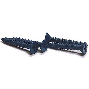 3/16" x 3 3/4" Concrete Screws/Phillips/Flat Head/Blue Perma-Seal / 100 Pc. Carton