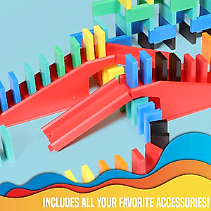 Bulk Dominoes Pro-Domino Kit | Dominoes Set, STEM STEAM Small Toys, Family Games for Kids, Toys, Building, Toppling, Chain Reaction Sets (Starter)