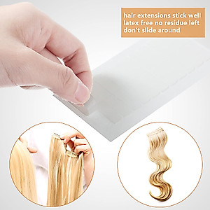 Leelosp 240 Pieces Hair Extension Tape Tabs Double Sided Replacement Tape for Hair Extensions Adhesive 1.57 x 0.32 Inch Hairpiece Expansion Tools for Wig Toupee Hairpiece Wigs Supplies, White