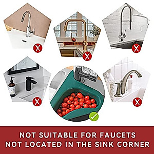 OFCTACK Swan Drain Strainer Basket 2 Pack Plastic Kitchen Garbage Disposal Stopper Sink Corner Accessories for Faucets Diameter Max 1.8 inches, Green