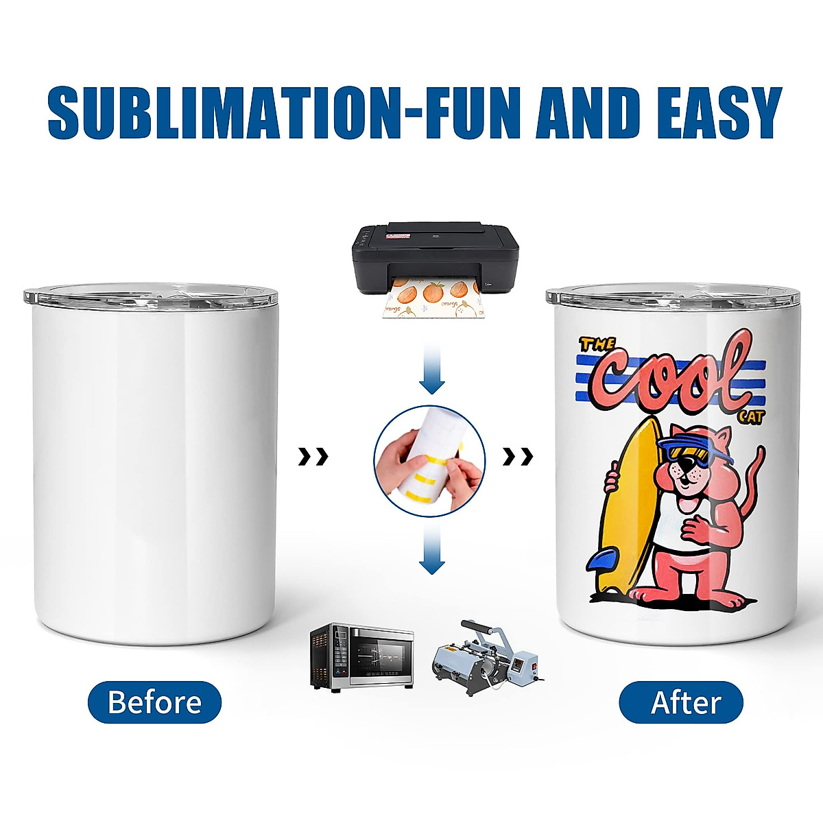 AGH 10OZ Sublimation Wine Tumblers Blanks, 4 Pack Straight Stainless Steel Tumblers with Lids and Straw, Sublimation Coffee Cups Mugs for Hot & Cold Drinks