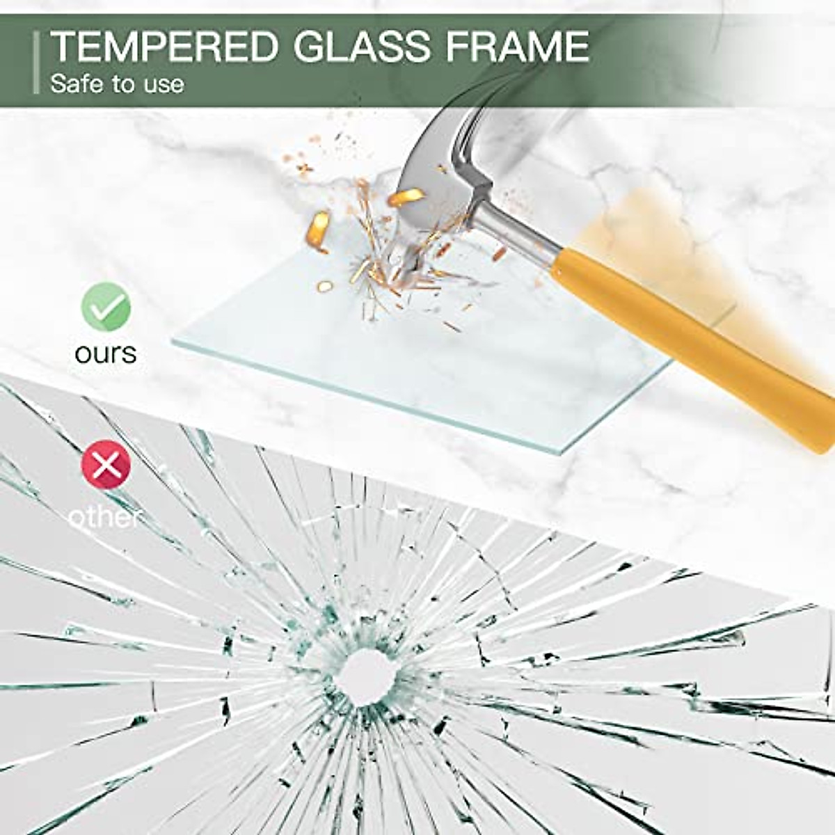 XUANLUO 3 Pack 5x7 Inch Picture Frames Farmhouse Rustic Vintage Distressed Wood Grain Photo Frame with Tempered Glass for Table Top Display and Wall Hanging