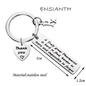 ENSIANTH Pharmacist keychain A Truly Great Pharmacist is Hard to Find Keychin Pharmacist Appreciation Gift Pharmacist Graduation Gift (Pharmacist Keychain)