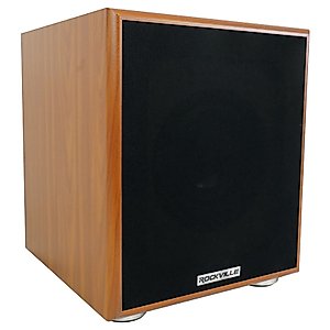 Rockville Rock Shaker 6.5" Inch Wood 200w Powered Home Theater Subwoofer Sub