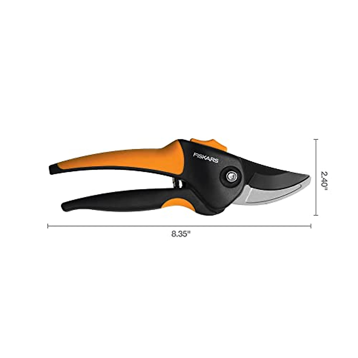 Fiskars 79436997J Softgrip Bypass Pruner, Black/Orange Small