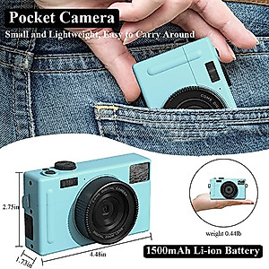 CEDITA Digital Camera Vlogging Camera 24MP Full HD 1080P Digital Camera with 3 Inch IPS Screen Camera 4X Digital Zoom Vlog Camera G13 0