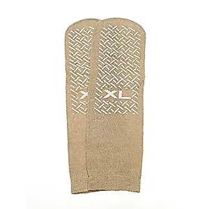Medline - 69219 Double-Tread Slippers, Beige, X-Large