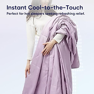 Vesta Washable Silk Lightweight Comforter, Cooling Blanket for Hot Sleepers, 100% Long Staple Mulberry Silk, Moisture & Thermal Control for Summer Use, Queen Size, Zen Purple