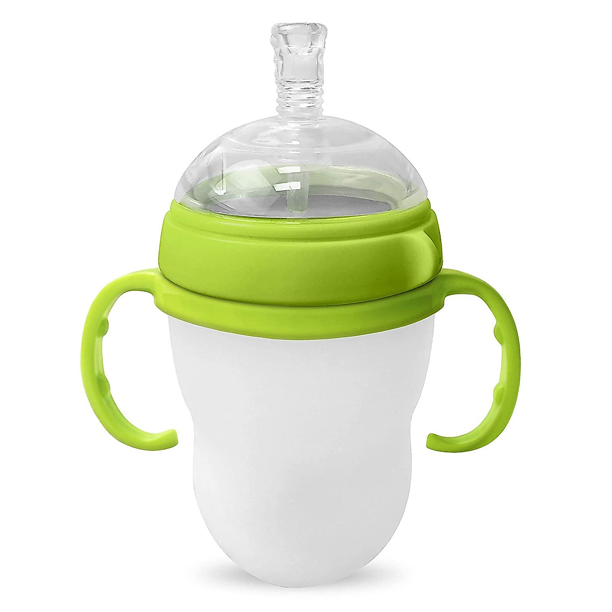Straw Sippy Cup Transitional Nipple Kit for Comotomo Baby Bottles, 5 oz and 8 oz
