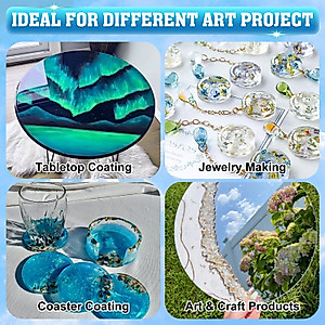 Shabebe Epoxy Resin 2 Gallon Kit, Upgraded Crystal Clear Resin Epoxy Food Safe with Pump, Self Leveling & Bubble Free Epoxy Resin with Anti-Yellowing for Coating, Casting, Jewelry Making, DIY Craft