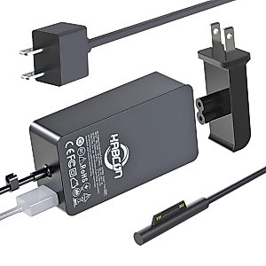 Charger for Microsoft Surface Laptop 6 5 4 go Studio 3 2 1, Surface Pro 10 9 8 X 7 6 5 4 3, Surface Go 3 2 1, Surface Book 2 1, 65W Power Adapter with Travel case and 11.2FT Cord
