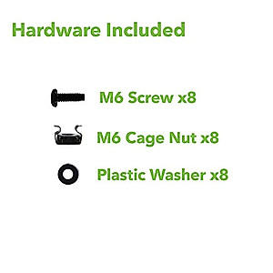 NavePoint Vented 4-Post Shelf, Adjustable, Black, 550 mm Depth, 1U, 242 lbs, Cold Rolled Steel, CE Compliant