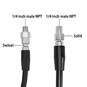 RIDGE WASHER Sewer Jetter Kit for Pressure Washer, 50 Feet Hose, 1/4 Inch, Drain Jetting, Laser and Rotating Sewer Nozzle, 3600 PSI, Orifice 4.0, 4.5