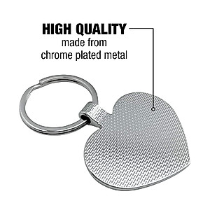 Great White Shark Realistic Keychain Heart Love Metal Key Chain Ring