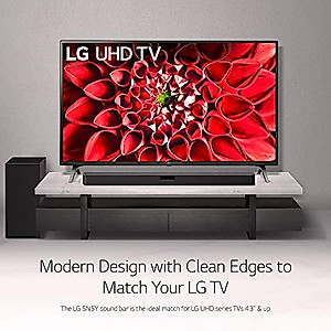 LG SN5Y Sound Bar w/Subwoofer, 2.1 ch, 400W, Power, High Res Audio, DTS Virtual: X, AI Sound Pro, Wireless Surround Sound Ready, Bluetooth Connectivity - Black