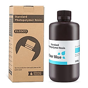 ELEGOO Standard Photopolymer Resin Grey 1KG + Clear Blue 1KG