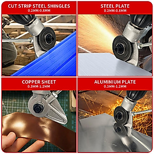 SauHandi Drill Cut Pro Metal Cutting Adapter-Electric Drill Plate Cutter,Upgraded Sheet Metal Cutter Drill Attachment,Drill Cut Pro,DIY Metal Nibbler Drill Attachment for Cutting Iron,Aluminum, Steel