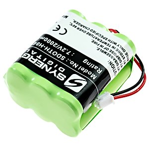 Synergy Digital Alarm System Battery, Compatible with Linear Corp 10-000013-001 Alarm System, (Ni-MH, 7.2V, 2000mAh), Replacement for 2GIG 228844, 6MR2000AAY4Z, BATT1, BATT2X Battery