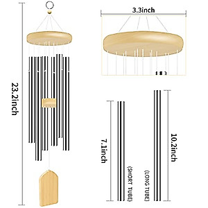 Wind Chimes Outdoor/Memorial Wind Chimes, for Garden, Patio, Yard, Home. Quality Gift. (24.4 inch)