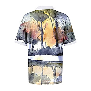 Mens T Shirts Short Sleeve, Men's Polo Shirts Men Shirts Casual Mens Polo Shirts Short Sleeve, Mens Golf Polo Mens Polo Shirts Mens Slim Fit Polo Shirts, Shirts for Men(1-Yellow,XX-Large)