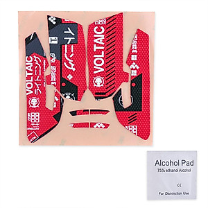 Cool Patterns Textures Grip Tape Compatible for Razer Viper/Viper Ultimate Gaming Mouse (Red)