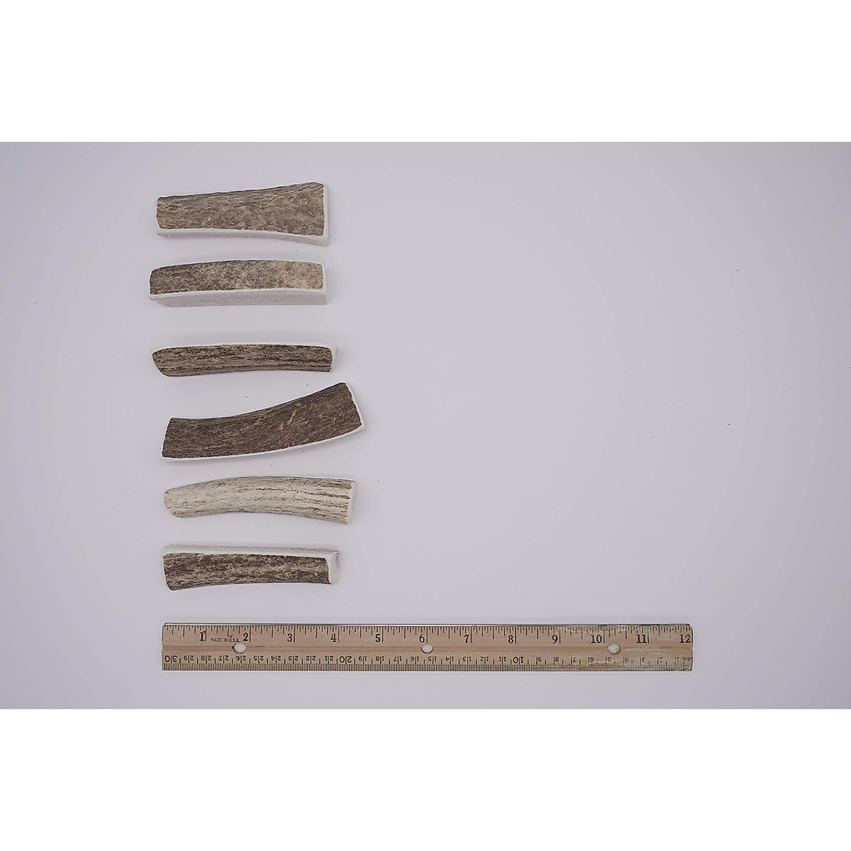 Mountain Dog Chews - Petite Split Elk 6 Pack - Elk Antler Dog Chew - Grade A Premium - Organic - Made in USA - No Mess