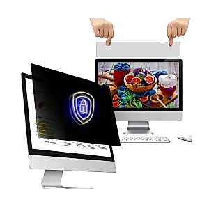 WELINC 24 Inch - 16:9 Aspect Ratio - Computer Privacy Screen Filter for Widescreen Monitor - Anti-Glare - Anti-Scratch Protector Film - Protects Your Eyes from Harmful Glare and Blue Light