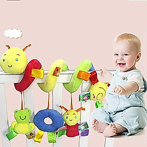 Bed Stroller Toy Rattles Crib Car Seat Spiral Baby Toy for for Newborns Seat Hanging Bell Rattle Toy for Gift