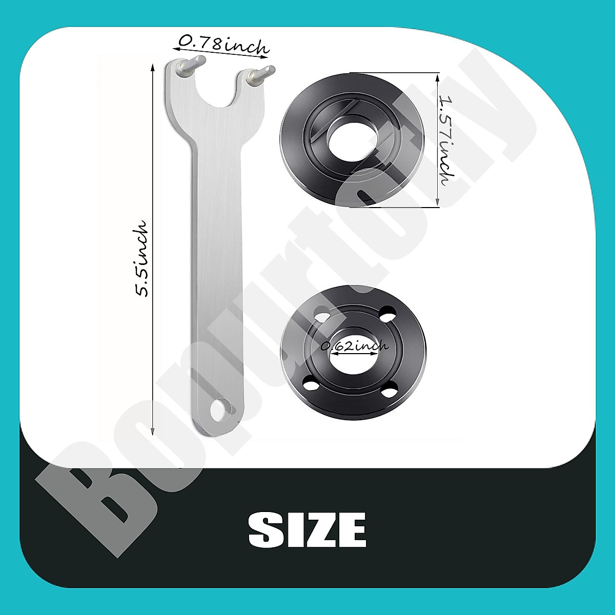 193465-4 Grinder Flange Angle Wrench Spanner Metal Lock Nut Compatible with Milwaukee Makita Bosch Black & Decker Ryobi 4.5" 5" 5/8-11 193465-4