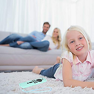 [2 Pack] Silicone Remote Cover Compatible with Fire TV Stick 4K Alexa Voice Remote Control, Lightweight Anti Slip Shockproof Protective Sleeve (Mint Green + Pink)