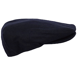 Epoch Men's Classic Newsboy Cap, Flat Ivy Hat, Snap Brim Herringbone Tweed Cap (X-Large, 1581-Navy)