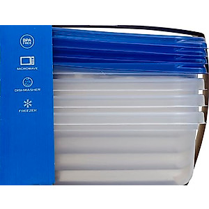 Ziploc Food Storage Meal Prep Containers Reusable for Kitchen Organization, Smart Snap Technology, Dishwasher Safe, Square, 4 Count