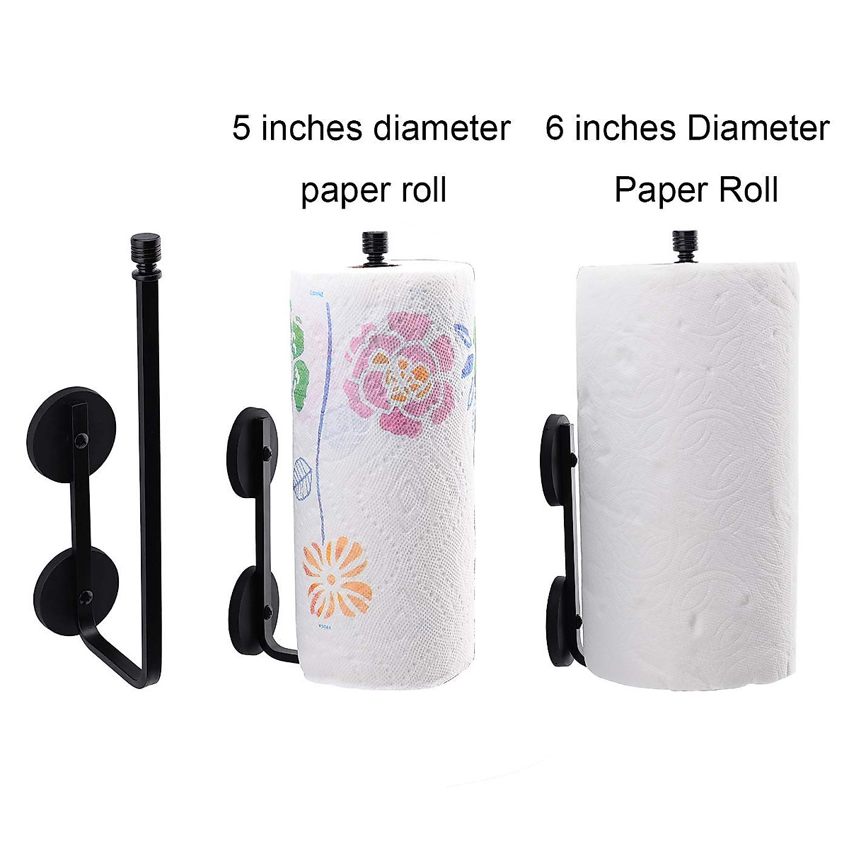 LEVOSHUA Magnetic Paper Towel Holder Paper Towel Rack Tower Bar for Refrigerator, Metal Cabinet Black