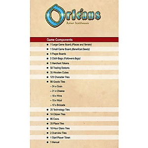 Capstone Games: Orleans, Strategy Board Game, Collect Tokens to Customize Your Strategy, Multiple Paths to Victory, 2 to 5 Players, Ages and 12 Up