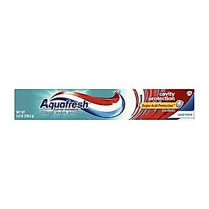 Aqua Fresh Cavity Protection Fluoride Toothpaste Cool Mint -5.6 Ounce (Pack of 2)