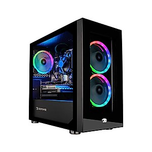 iBUYPOWER Starter PC Computer Desktop Element Mini 167A (AMD Ryzen 5 3600 3.6GHz, NVIDIA GeForce GT 730 2GB, 8GB DDR4 RAM, 240GB SSD, WiFi Ready, Windows 10 Home)