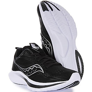 Saucony Women's Kinvara 13 Running Shoe, Black/Silver, 11 Wide