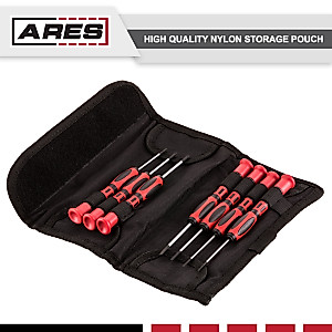 ARES 51000 - Flexible Screwdriver - 1/4-Inch Drive Quick Release Bit Holder Head - Strong and Flexible Shaft - Allows for Access to Tight and Confined Spaces - Socket Adapter Included
